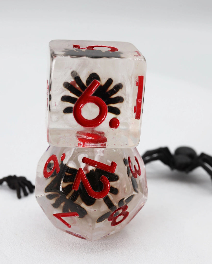 Black Widow 7-Dice Set | Brain Spice