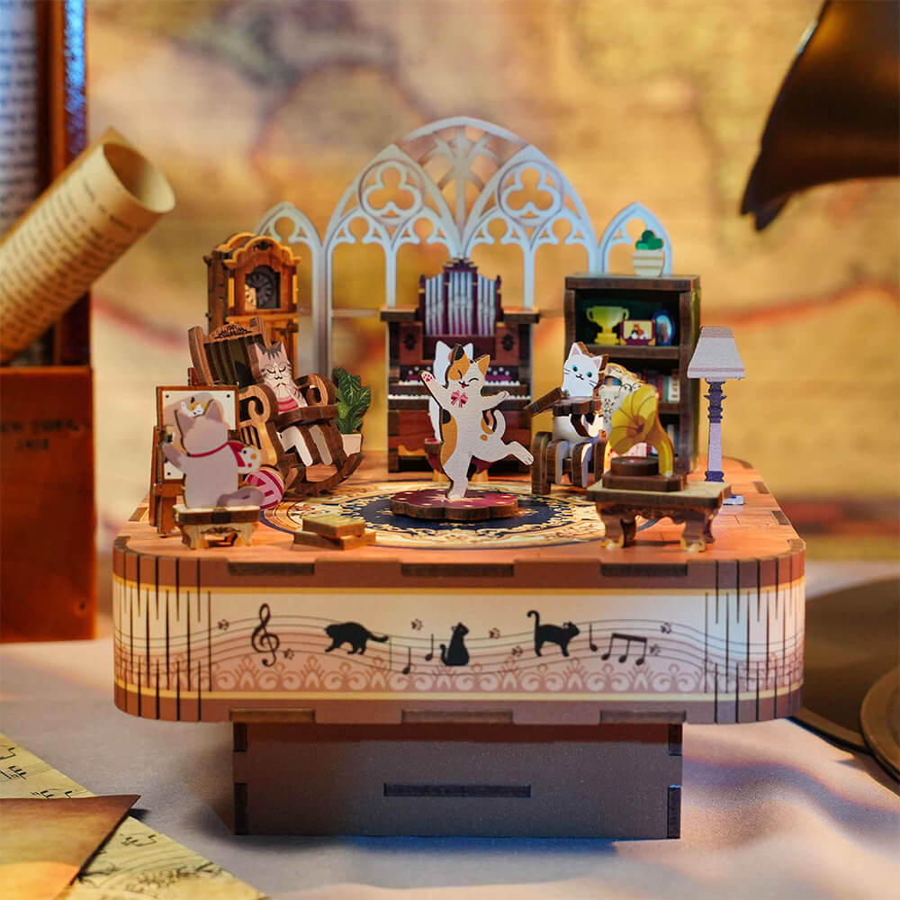 Cats Family - Music Box Kit | Brain Spice