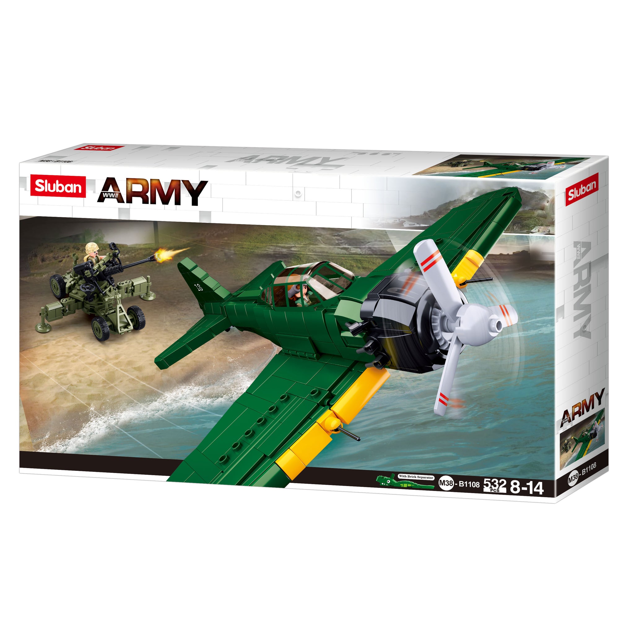 WW2 A6M Zero - Model Bricks 560pcs | Brain Spice