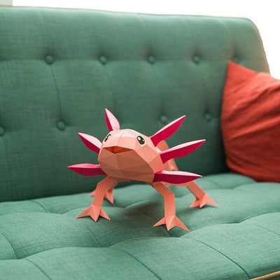 Axolotl Origami Table Lamp - 3D Paper Art | Brain Spice
