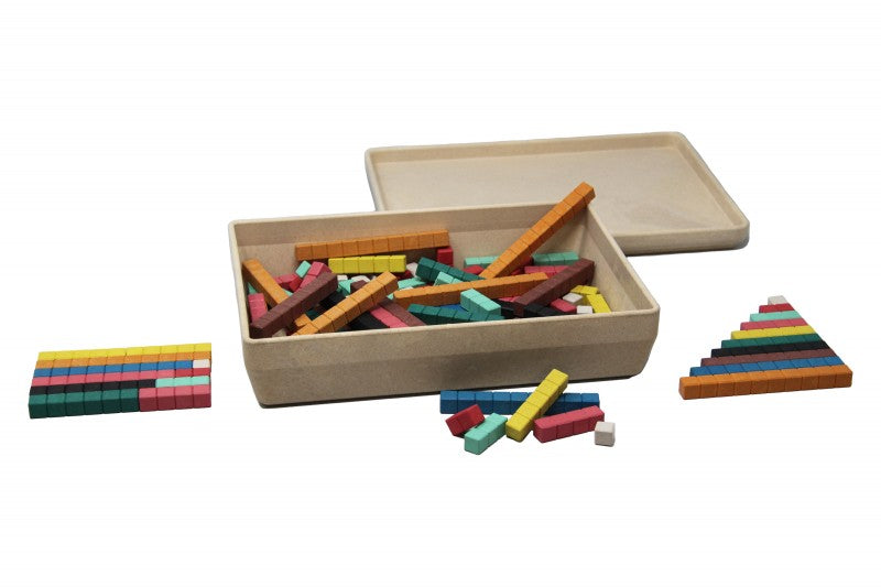 Counting Rods in ten colours - Re-Wood Box - 126 pcs | Brain Spice